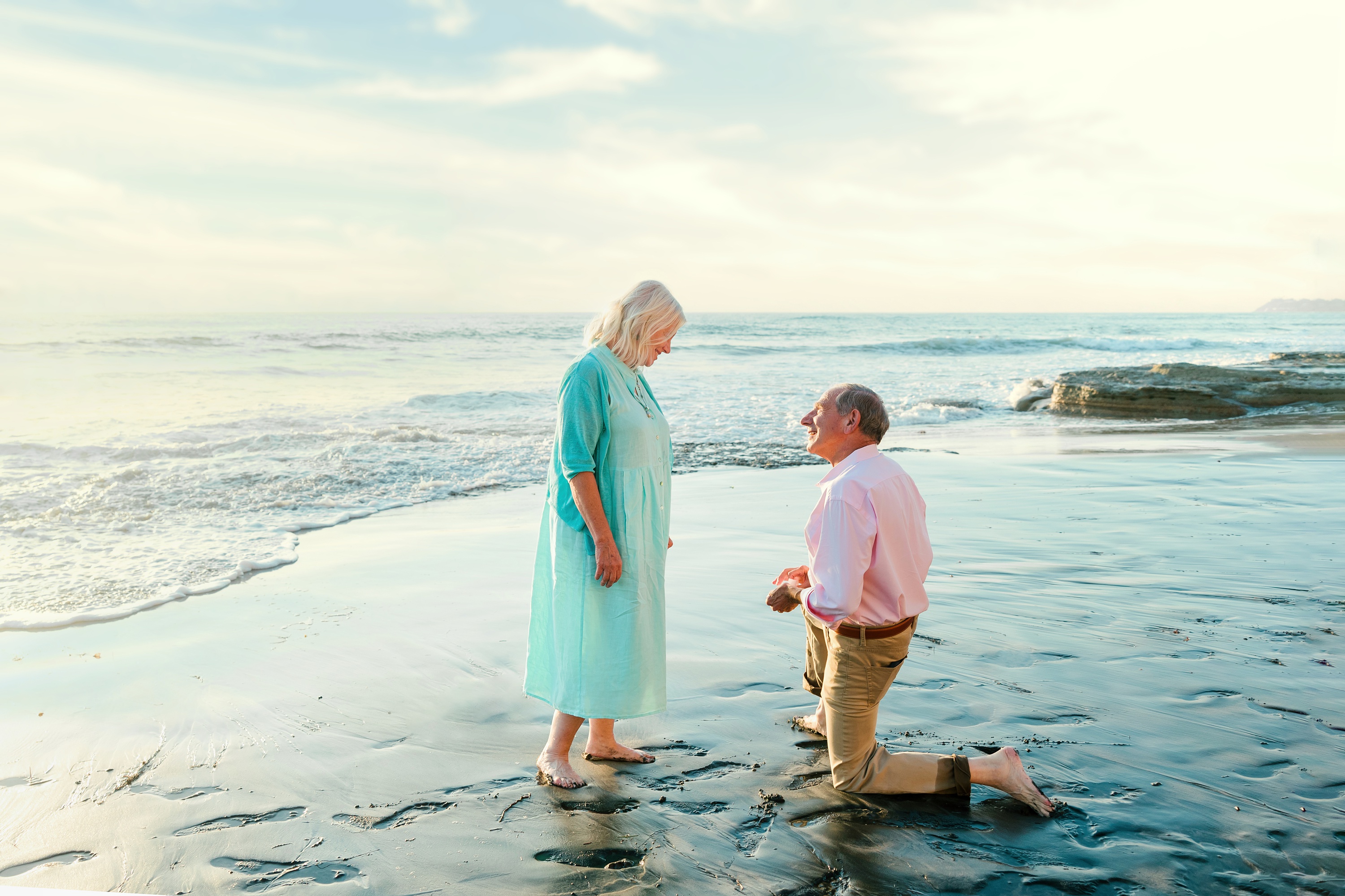 Engaged again! | Cardiff Seaside Beach Proposal Portraits San Diego ...