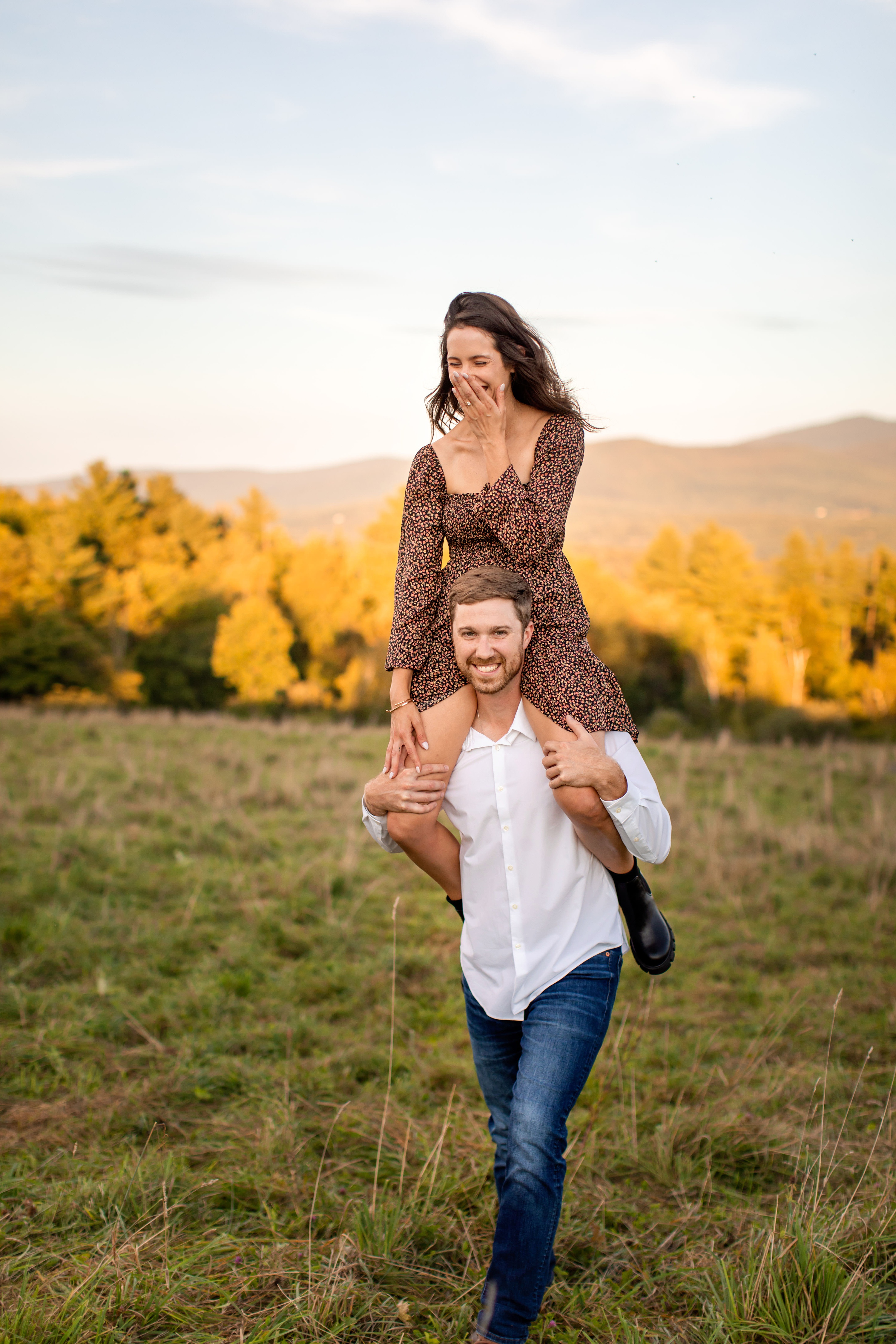 Paige + Andrew | Laid back Couples Session in the Vermont Mountains ...