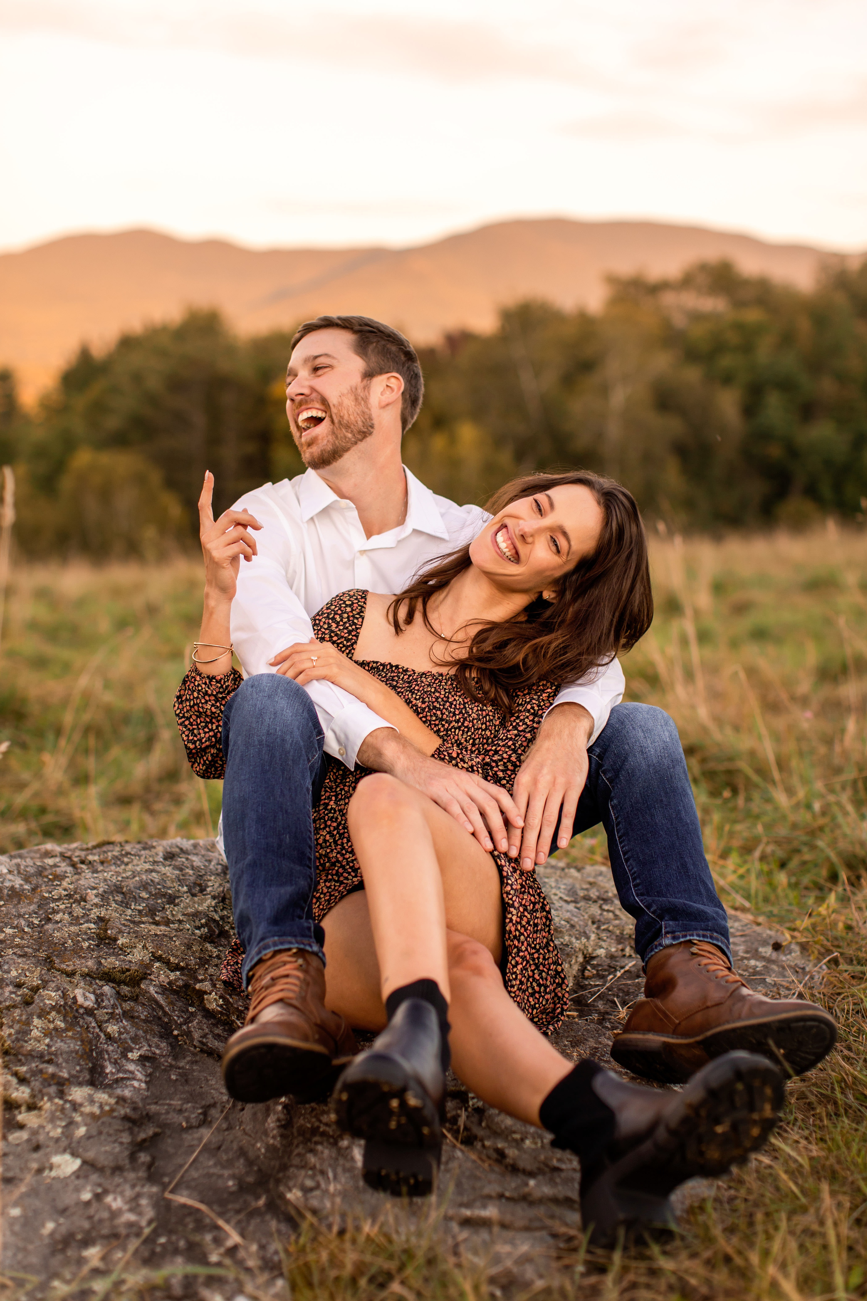 Paige + Andrew | Laid back Couples Session in the Vermont Mountains ...